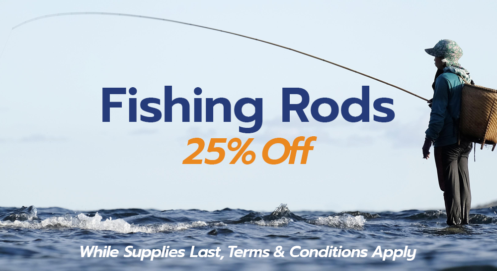 25% Off Fishing Rods with Coupon "FISHINGROD25”