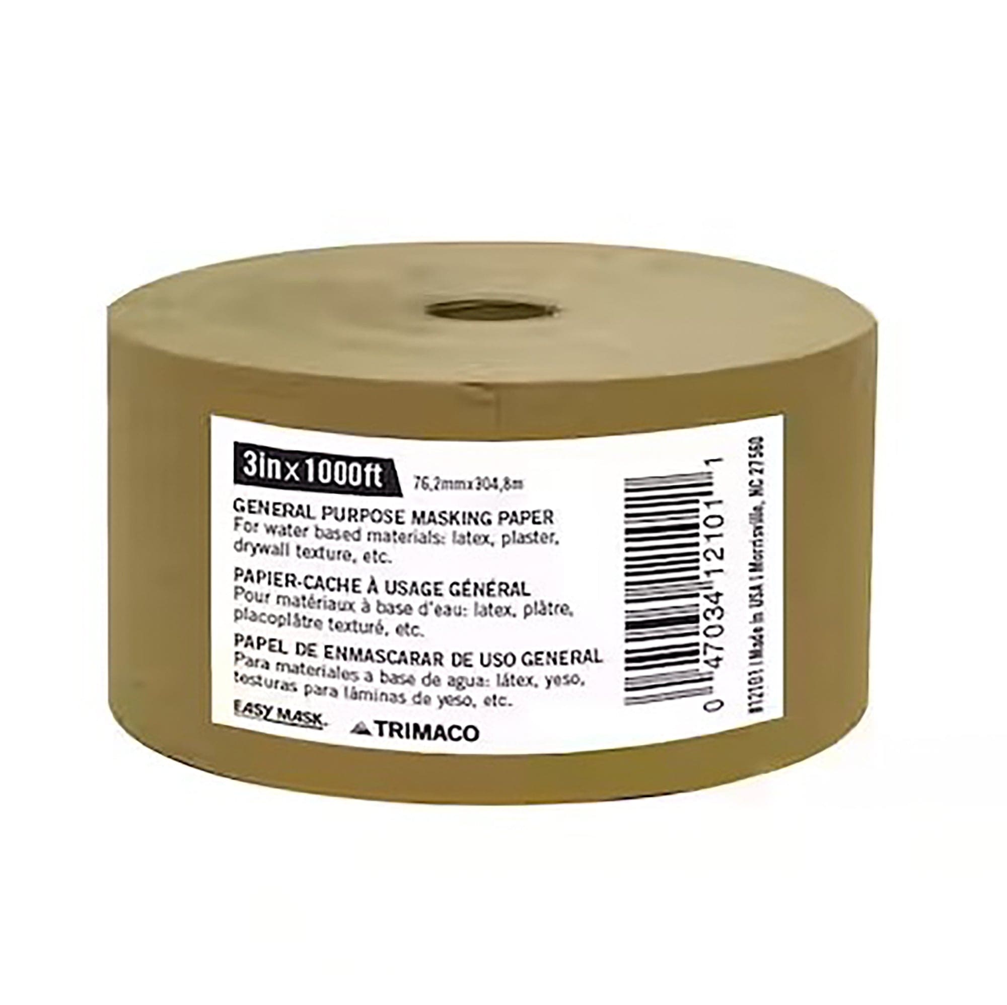Brown Masking Paper, 3in x 1000ft Trimaco 12101