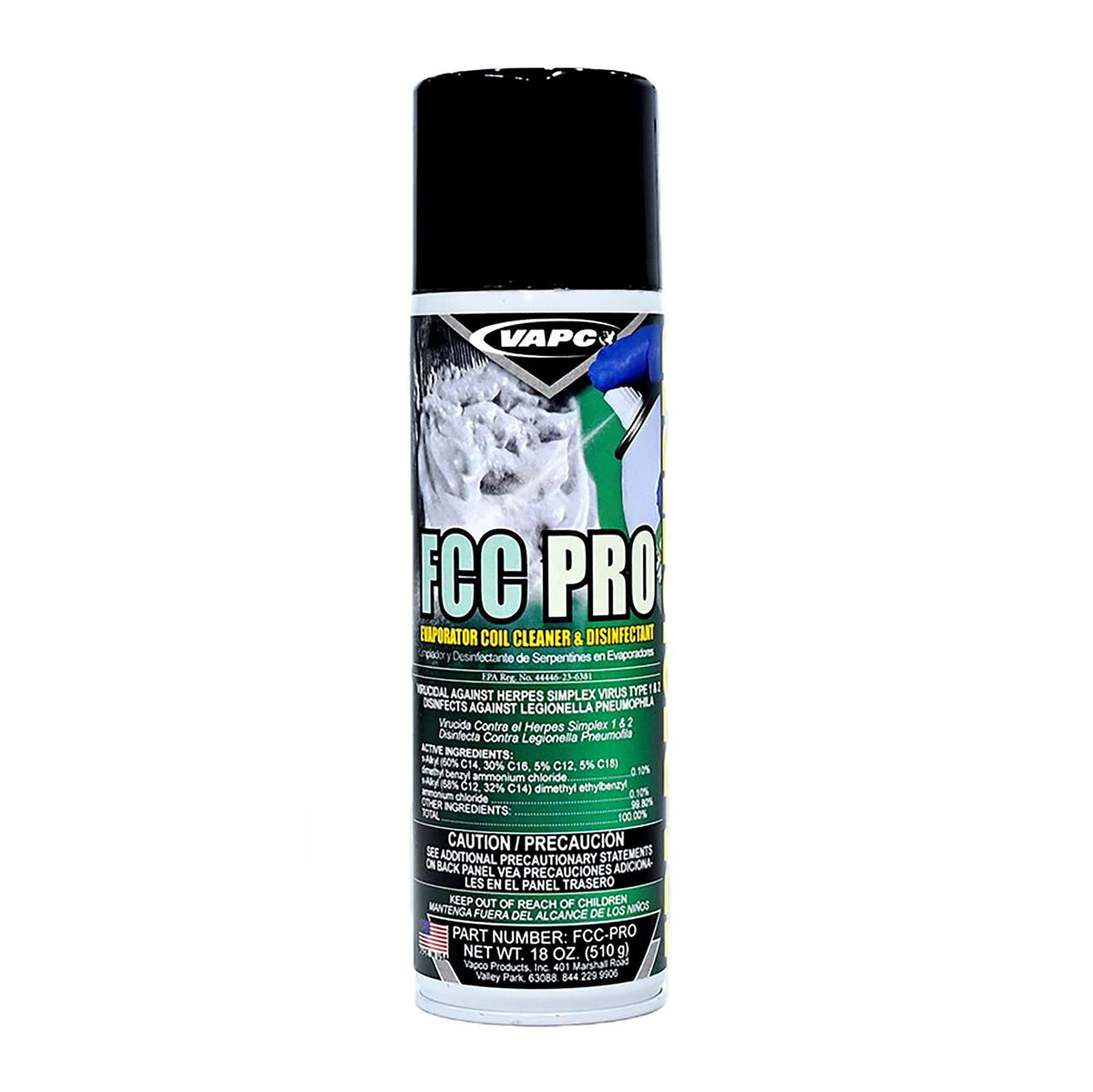18 Oz. Evaporator Coil Cleaner & Disenfectant Aerosol Vapco FCC-PRO