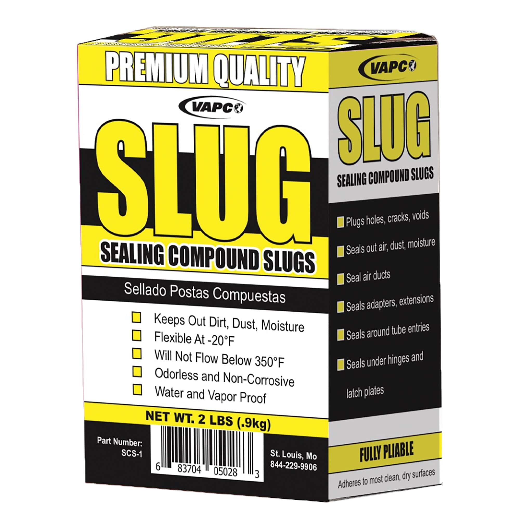 Vapco SCS-1 Sealing Compound Slugs , 2 Lbs - Boxed
