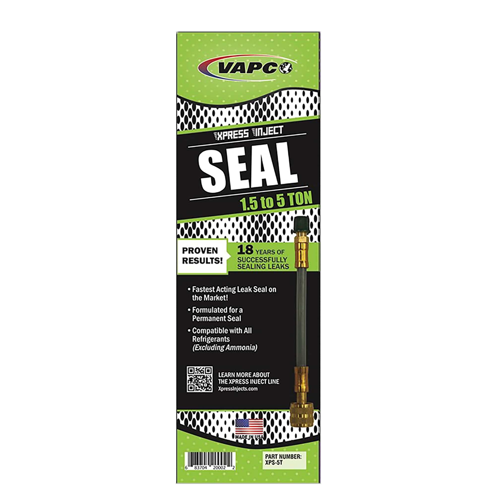Vapco XPS-SS Xpress Seal Refrigerant Sealant - Up To 1.5 Tons