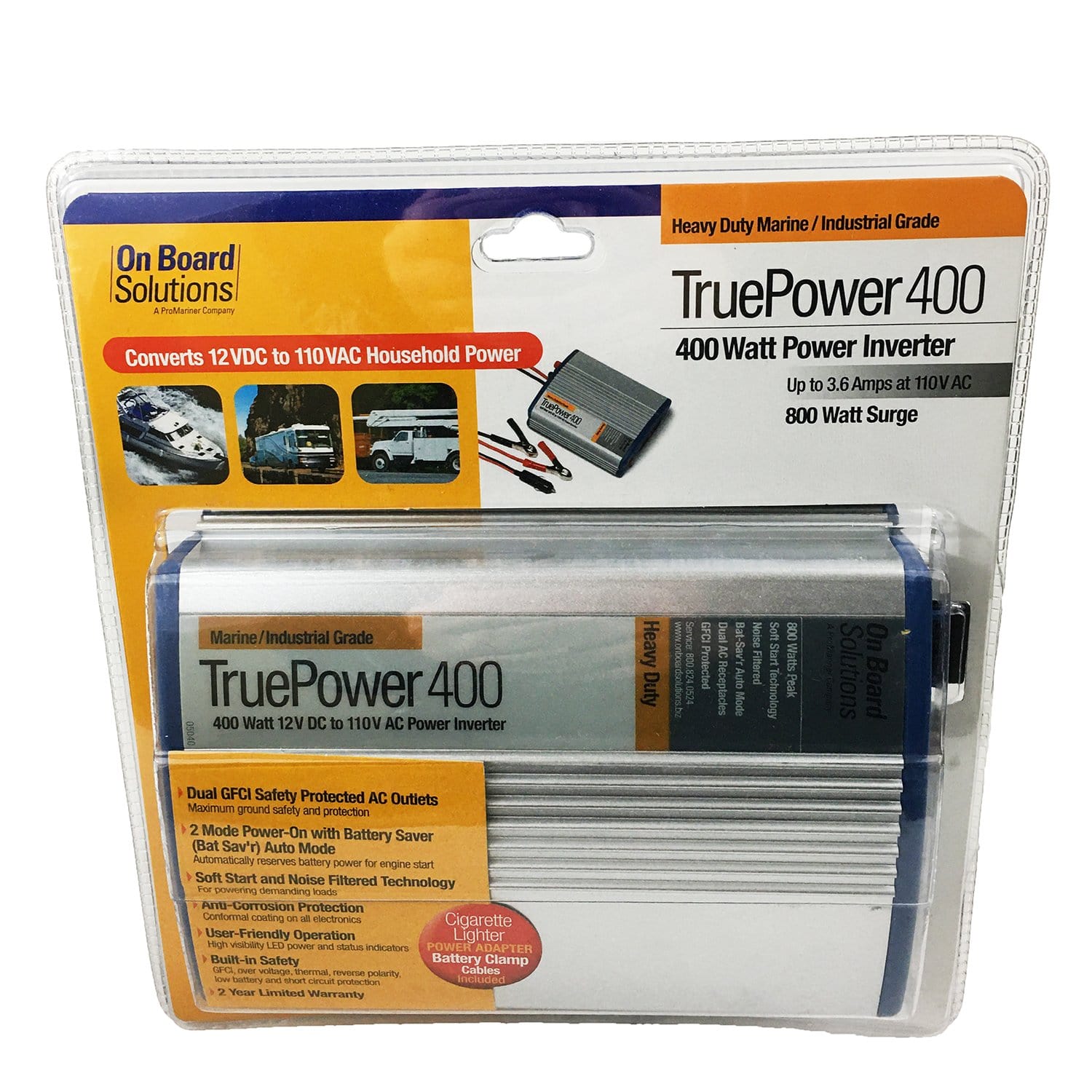 Power Products ProMariner 05040 True Power Inverter 400W 12V