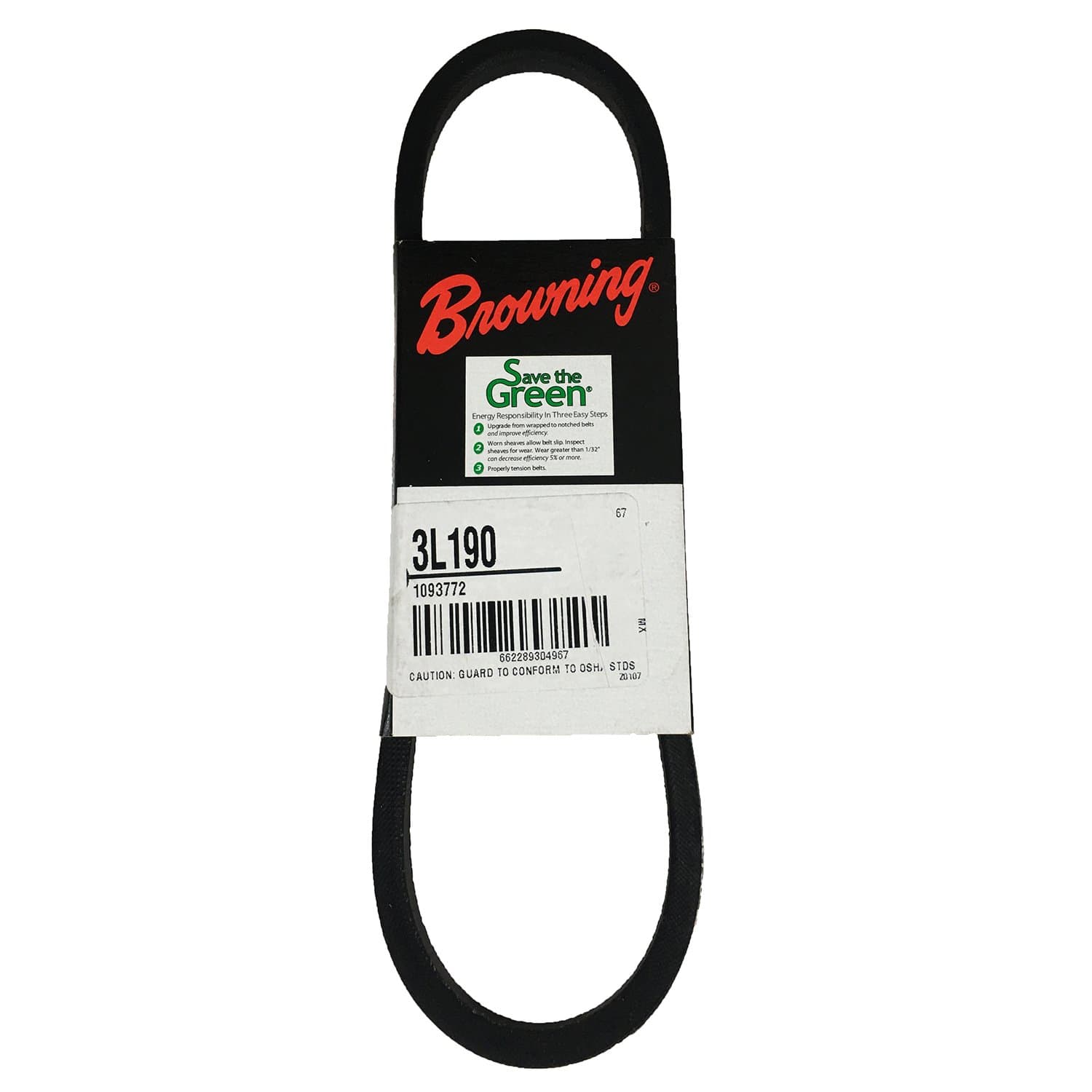 Packard 3L190 Browning Wrapped FHP Belt