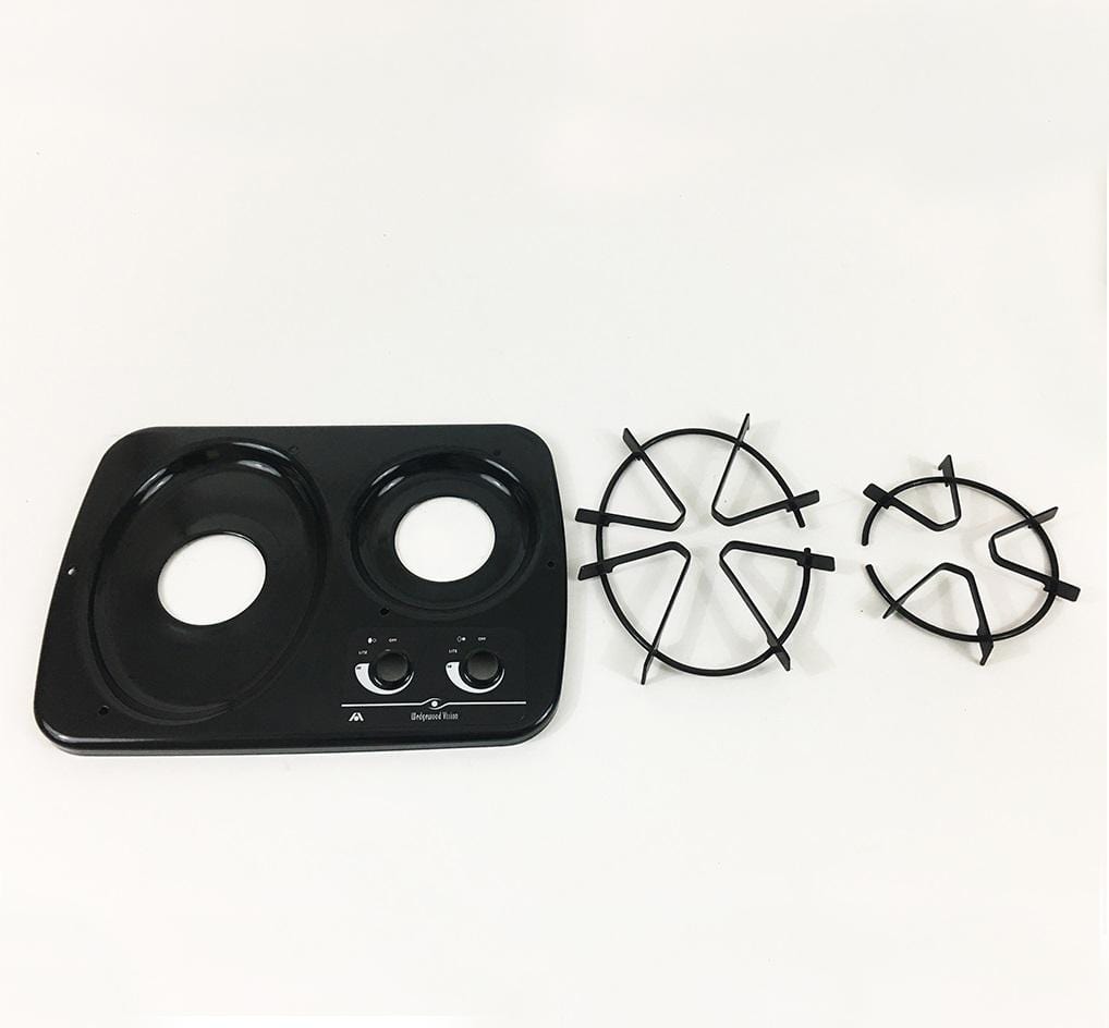 Atwood 57119 Top, 2-Burner Drop-In, Black