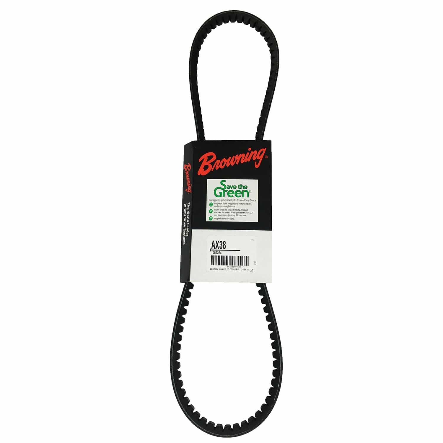 Browning Mfg. Browning V Belt, AX38, 1/2 X 40 IN.