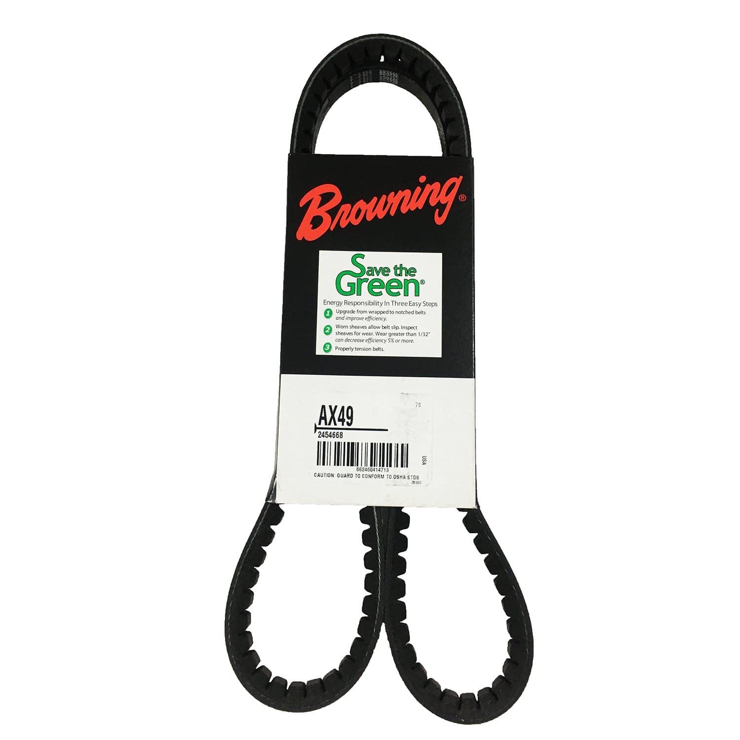 Packard AX49 Browning Gripnotch Cogged A Section Belt