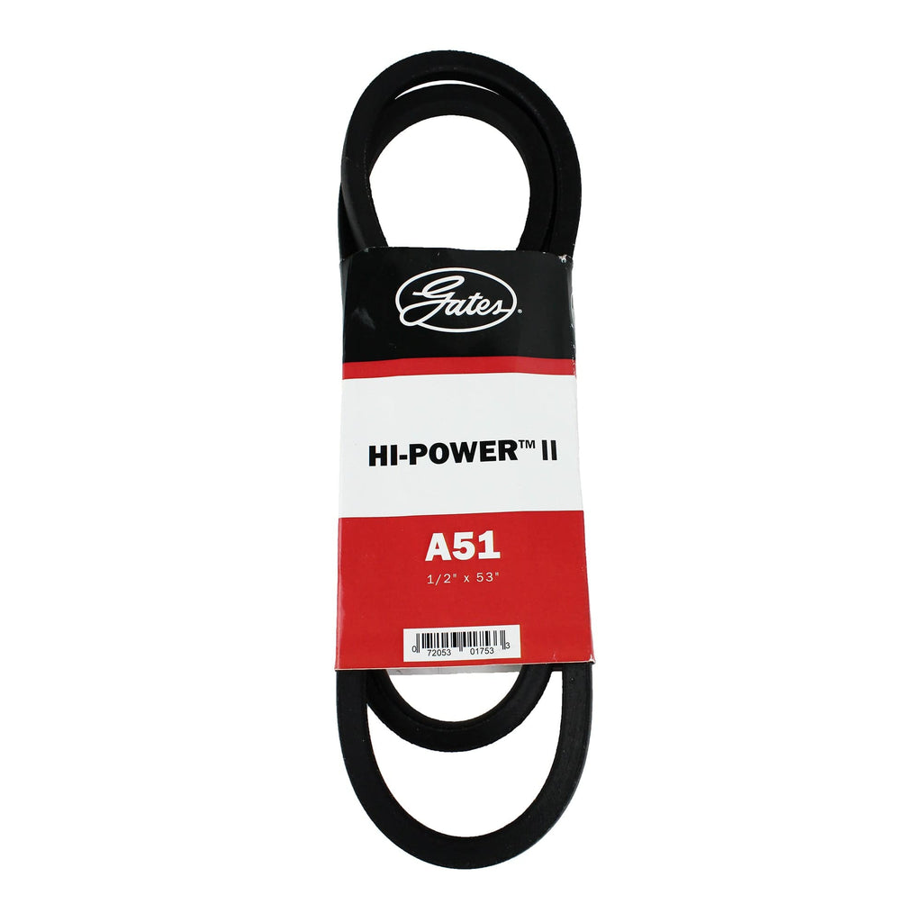 Gates A51 Hi-power II V Belt - 1/2" x 53"