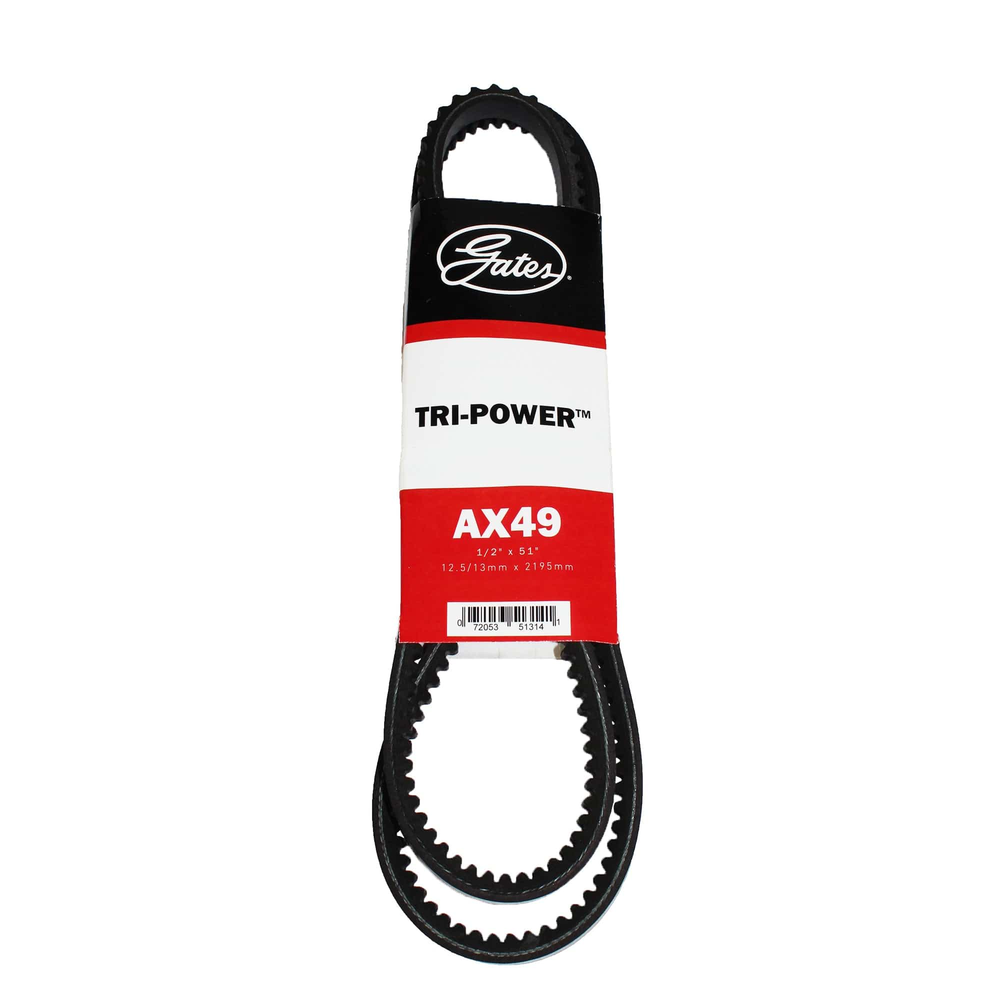 Gates AX49 Tri-Power Notched AX Section V Belt - 1/2" x 51"