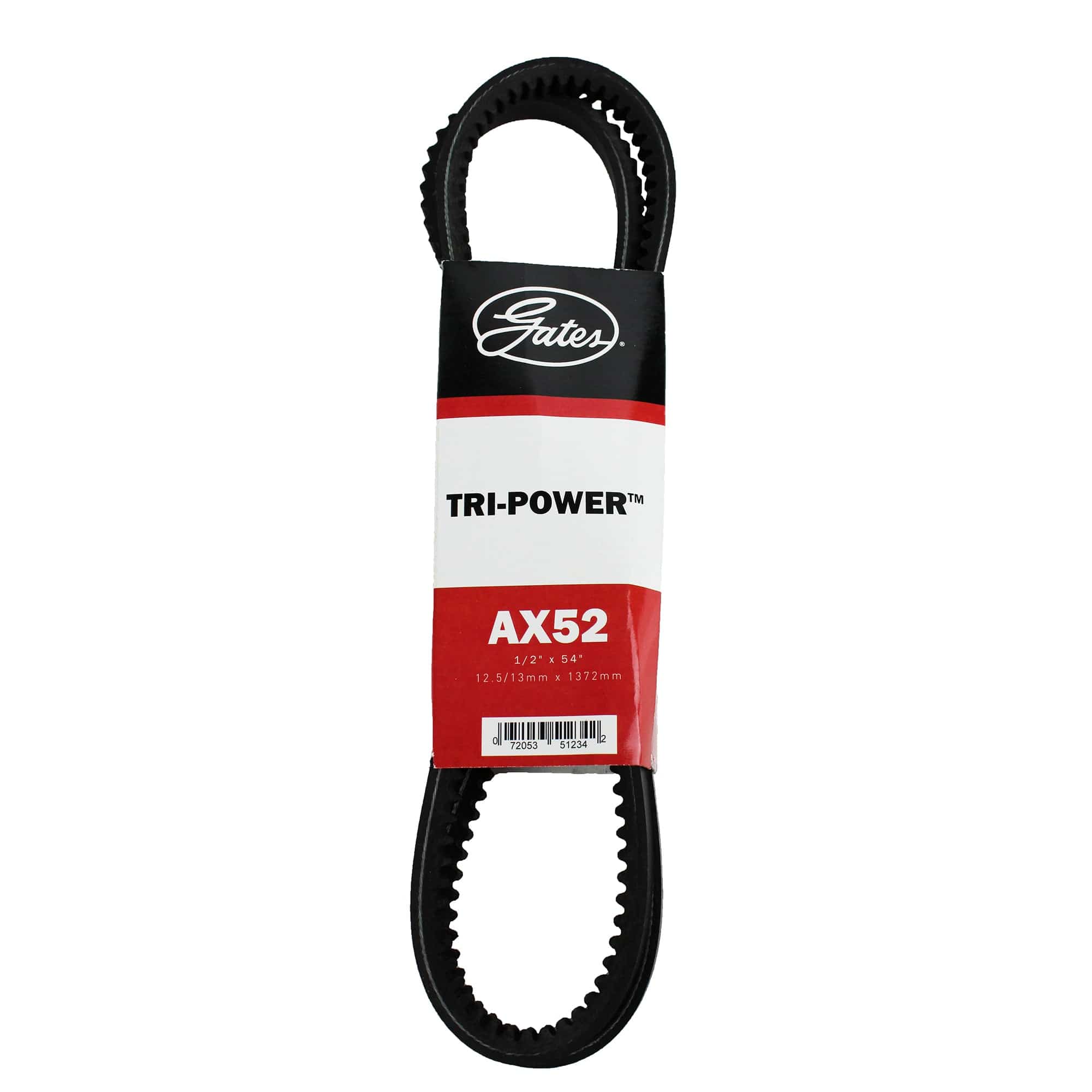 Gates AX52 Tri-Power Notched AX Section V Belt - 1/2" x 54"