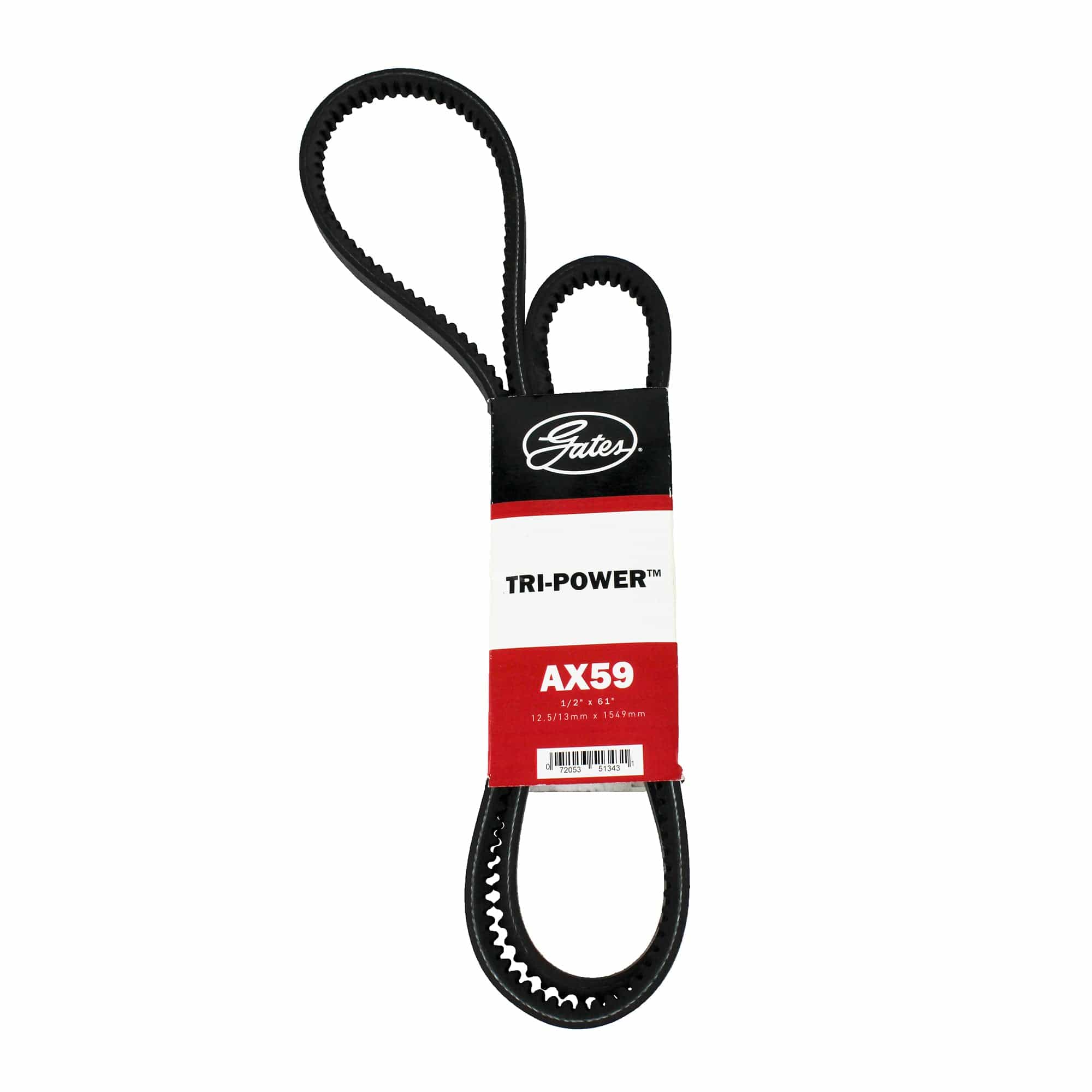 Gates AX59 Tri-Power Notched AX Section V Belt - 1/2" x 61"