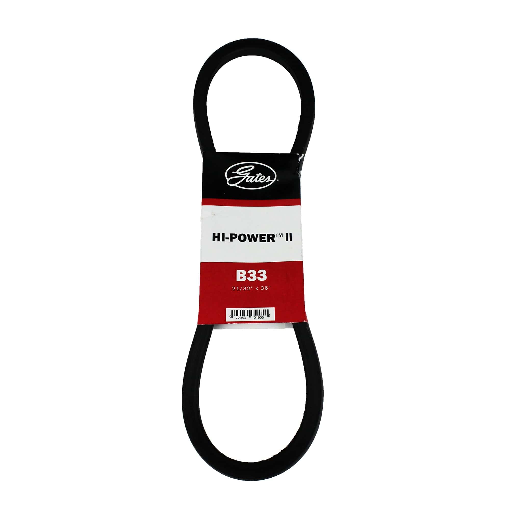 Gates B33 Hi Power II Classic B Section V Belt - 21/32" x 36"