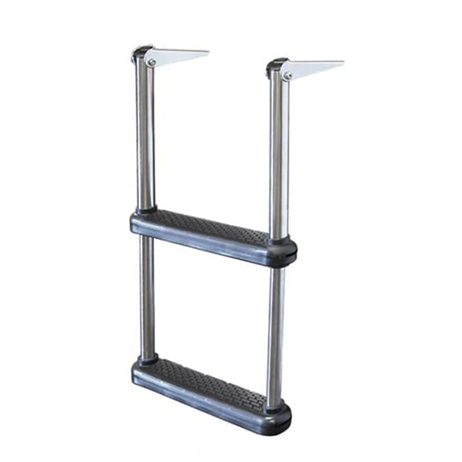 JIF Marine DMW2 2-Step Telescoping S.S Drop Over Platform Ladder