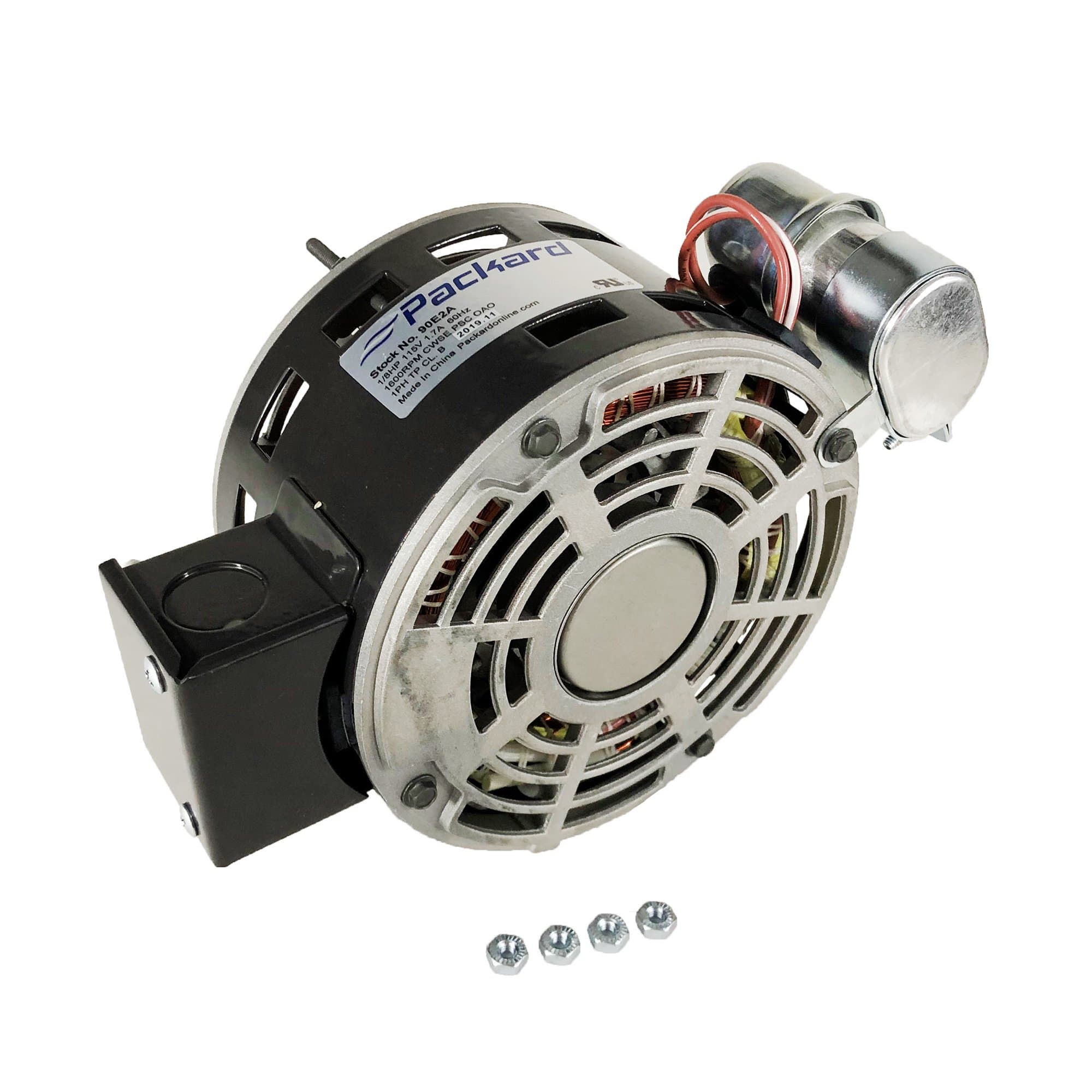 Packard 90E2A 48 Frame PSC Motor, 1/8 HP, 115 Volt, 1600 RPM, Loren Co